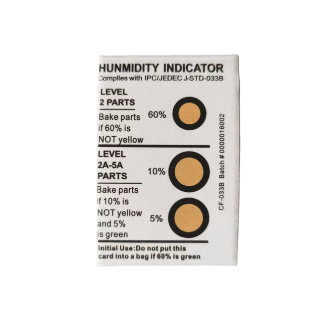 Portable Humidity Indicator Card, Chemical Desiccant - Nicepak